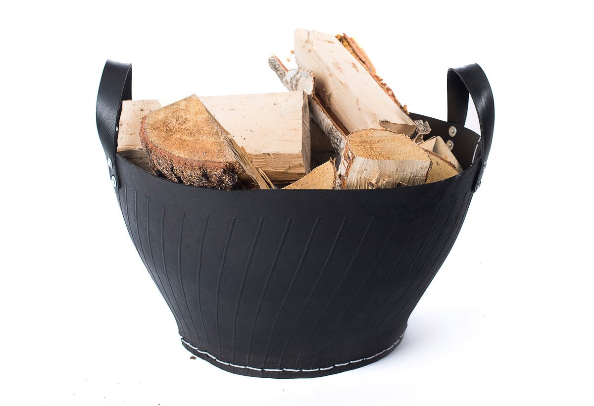 Classic Recycled Rubber Wood Basket – The Firedragon